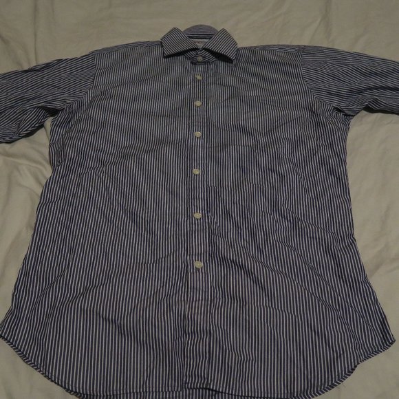T.M.Lewin | Shirts | Tmlewin Slim Fit Lewin 0 Striped Mens Dress Shirt ...